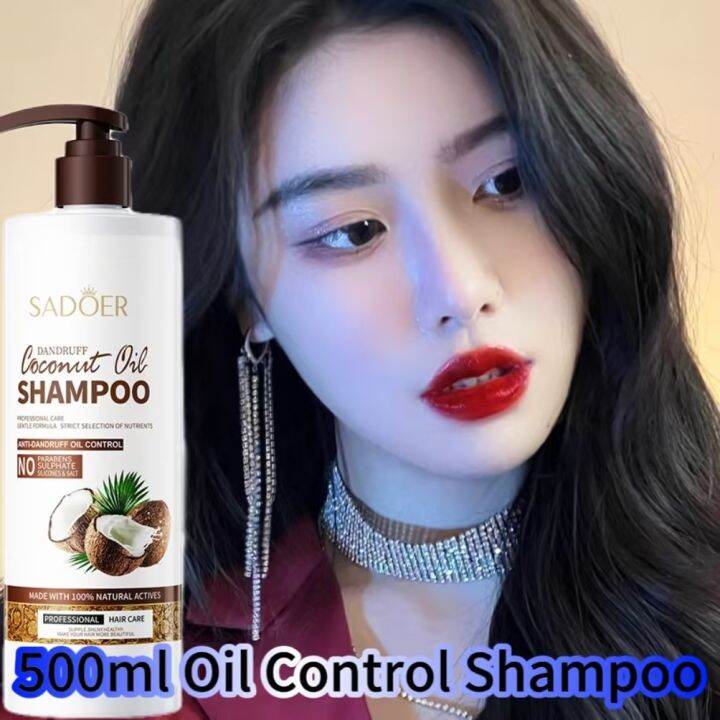 500ml Oil Control Shampoo Repair Smooth Shampoo with Amino Acid Complex Scalp Treatment Coconut ...