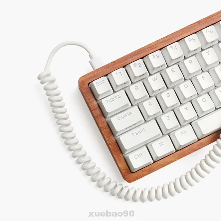 Stretchable Car Charger Mechanical Keyboard USB Type-C Spiral Line Data ...