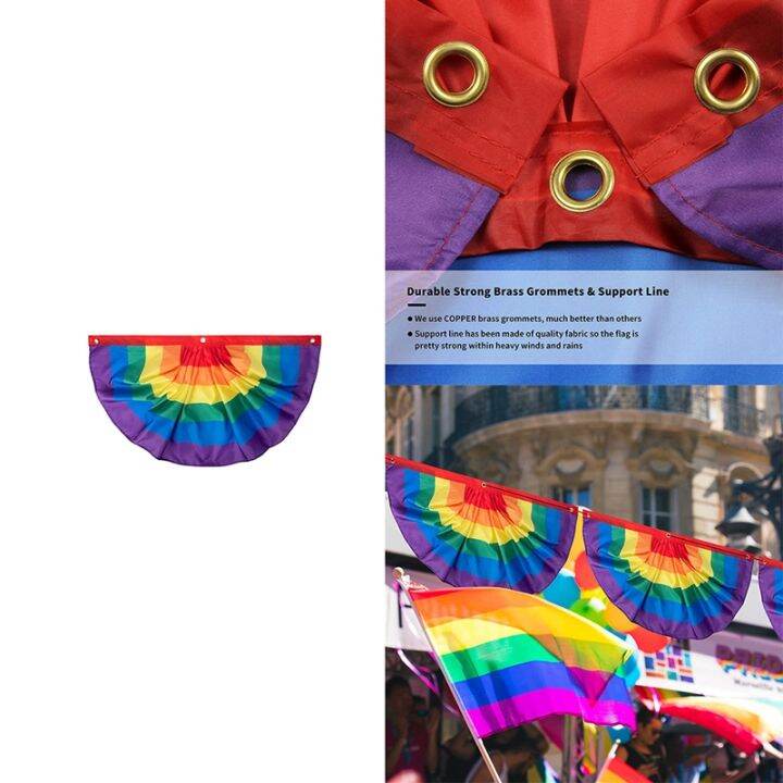 Rainbow Pride Bunting,Rainbow Pride Pleated Fan Flag Banner,LGBTQ ...
