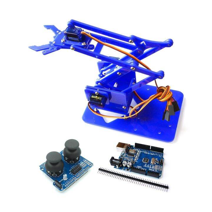 SG90 MG90S 4 DOF Unassembly Acrylic Mechanical Arm Robot Manipulator ...