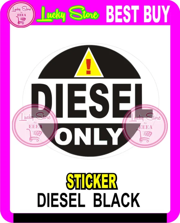 CAR STICKER DECALS DIESEL FUEL COLOR BLACK | Lazada PH