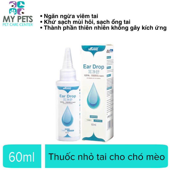 [Hoàn tiền 10%] Thuốc nhỏ tai EAR DROP Borammy cho chó mèo chiết xuất ...