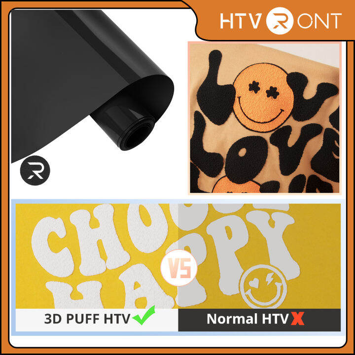 [10in*6FT]HTVRONT 3D Puff Vinyl Heat Transfer Puff HTV Vinyl Roll HTV ...