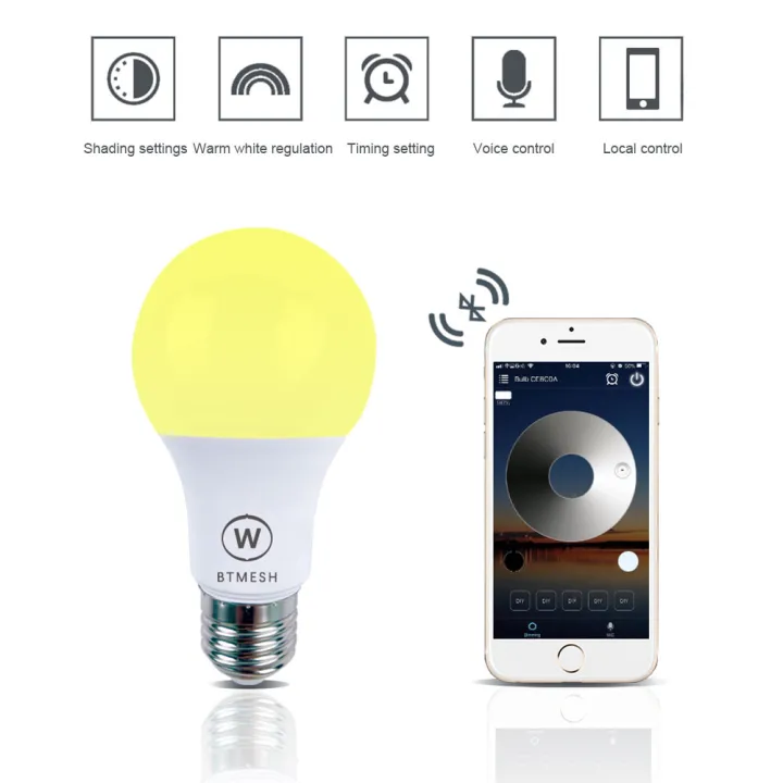 Keepwarm Bluetooth 4.5W Led Bulb BT Mesh Net Group Smart Led Light ...