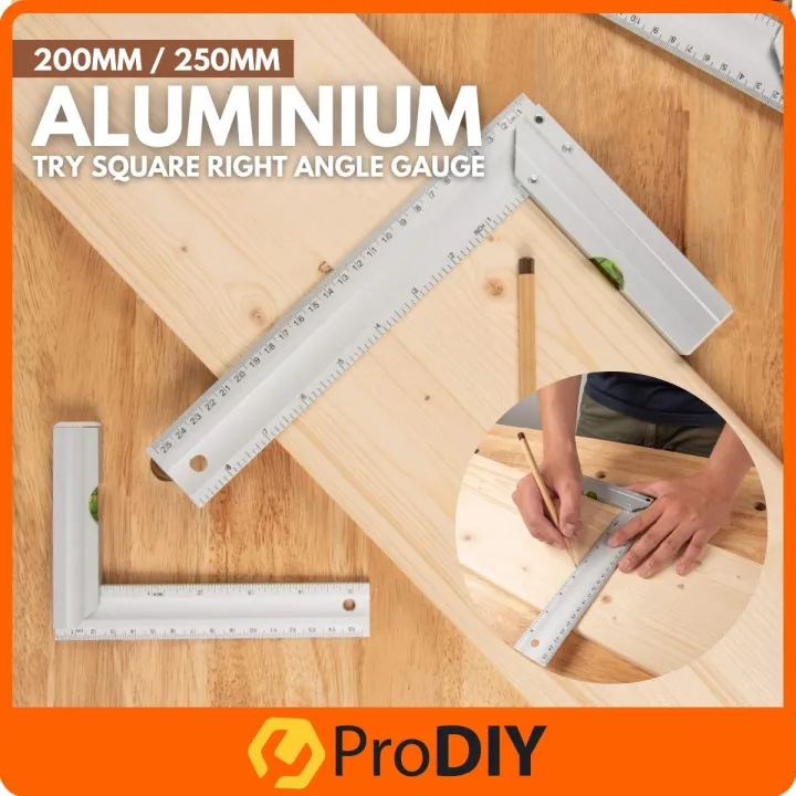 200 / 250mm Aluminium Try Square Right Angle Gauge With Water Balance ...