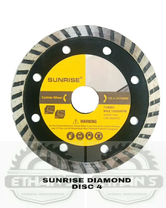 DIAMOND DISC 4 SUNRISE for Granite SUPERTHIN Heavy Duty | Lazada PH
