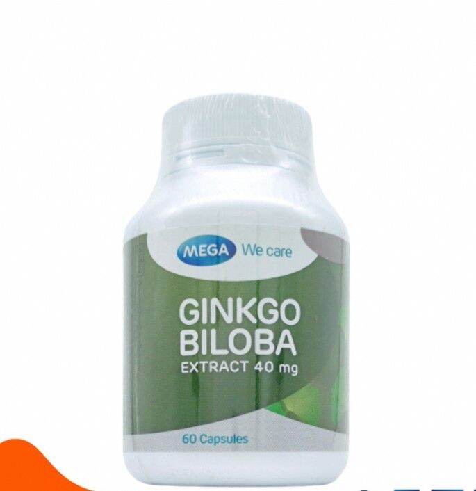 Mega We Care Ginkgo Biloba Extract 40 mg. 60's สารสกัดใบแป๊ะก๊วย ...