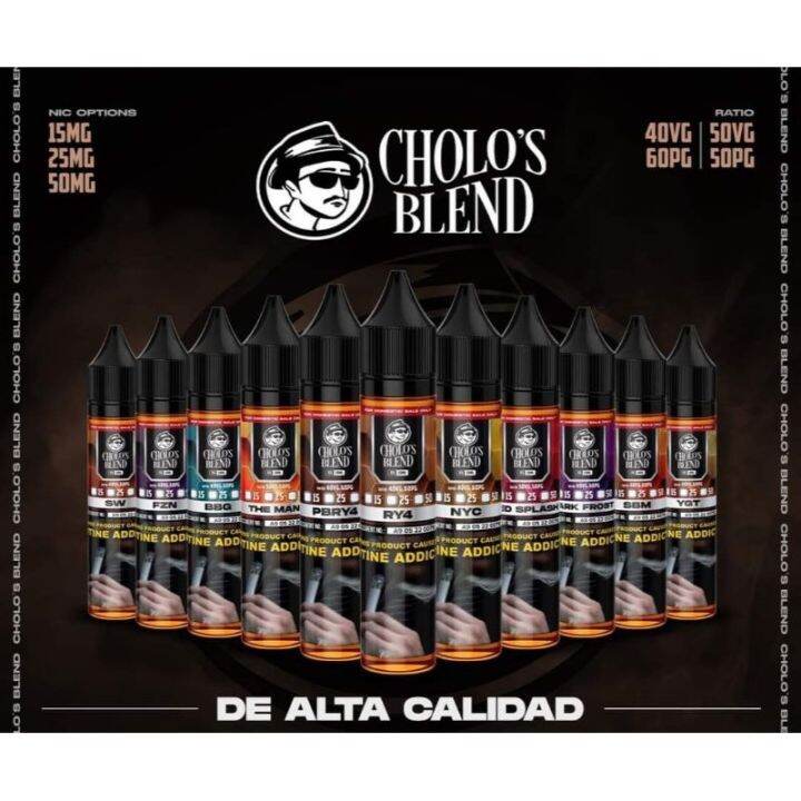 CHOLOS BLEND PREMIUM SALT NIC JUICE - DE ALTA CALIDAD - LEGIT | Lazada PH