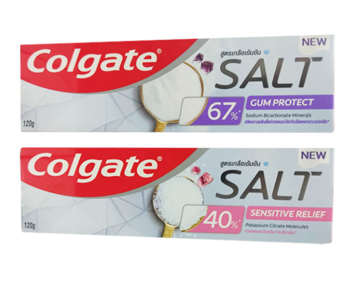 ยาสีฟันคอลเกต 120 g. Colgate salt สูตรเกลือเข้มข้น / Gum Protect กัม ...
