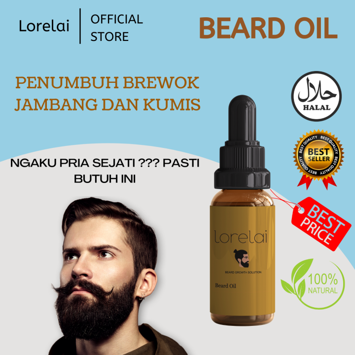 BEARD OIL - Penumbuh jambang, brewok, kumis, minoxidil, rambut, bulu ...