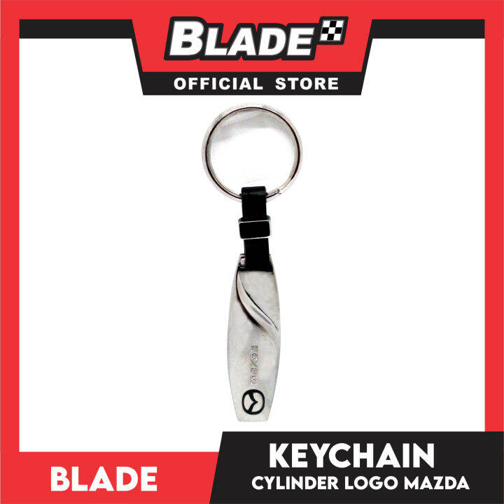 Blade Car Chrome Logo Cylinder Key Ring Key Chain Stainless Steel with ...