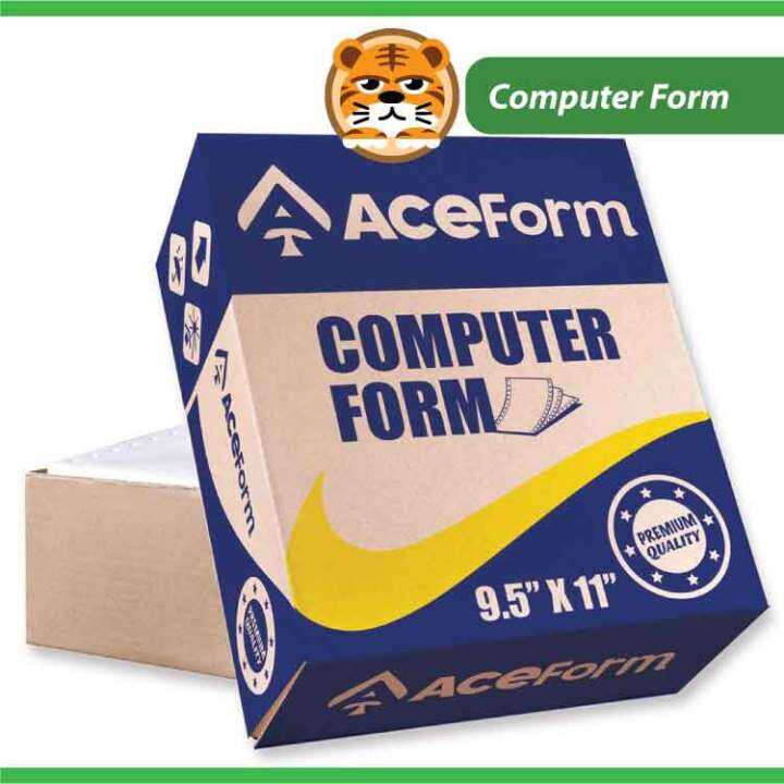 ACEFORM Ace Form Computer Form NCR Paper 9.5" X 11" / All White / 1Ply ...