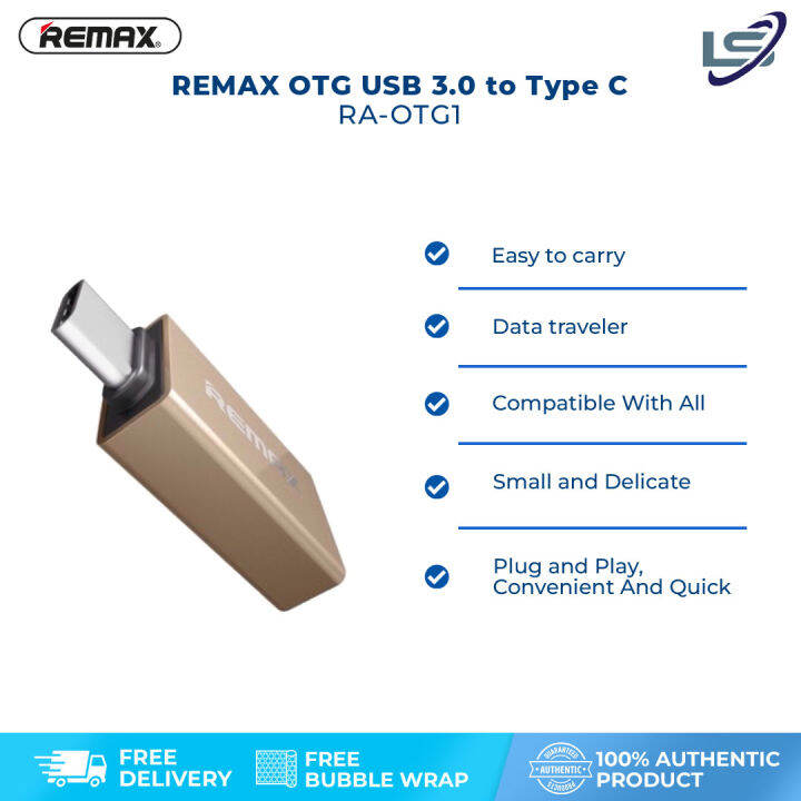 REMAX OTG USB 3.0 to Type C | RA-OTG1 | Data Speed: Max. 500MB/s | Plug ...
