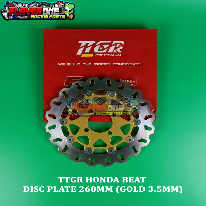 TTGR HONDA BEAT DISC PLATE 260MM (GOLD 3.5MM) | Lazada PH