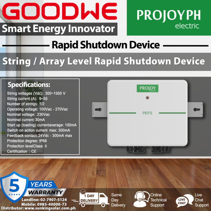 PEFS PV String Level Firefighter Safety Switches / Rapid Shutdown ...