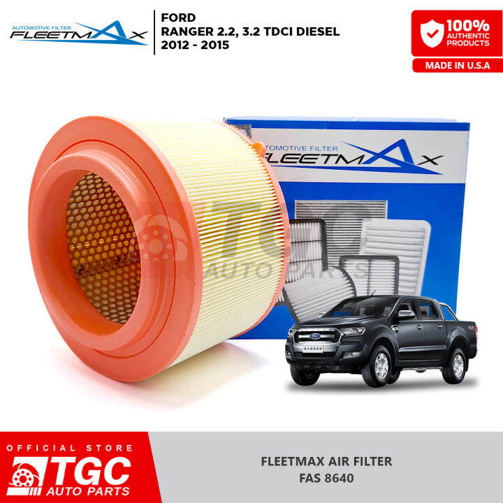 Fleetmax Air Filter / Air Cleaner FORD RANGER 2.2, 3.2 TDCi DIESEL 2012 ...