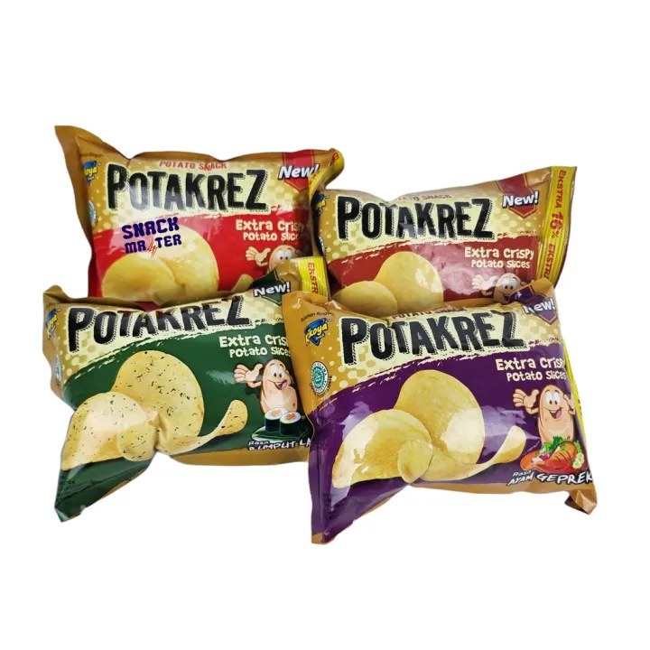 Kikoya Potakrez Potato Snack Snack Kentang Extra Crispy - Netto 18gr ...