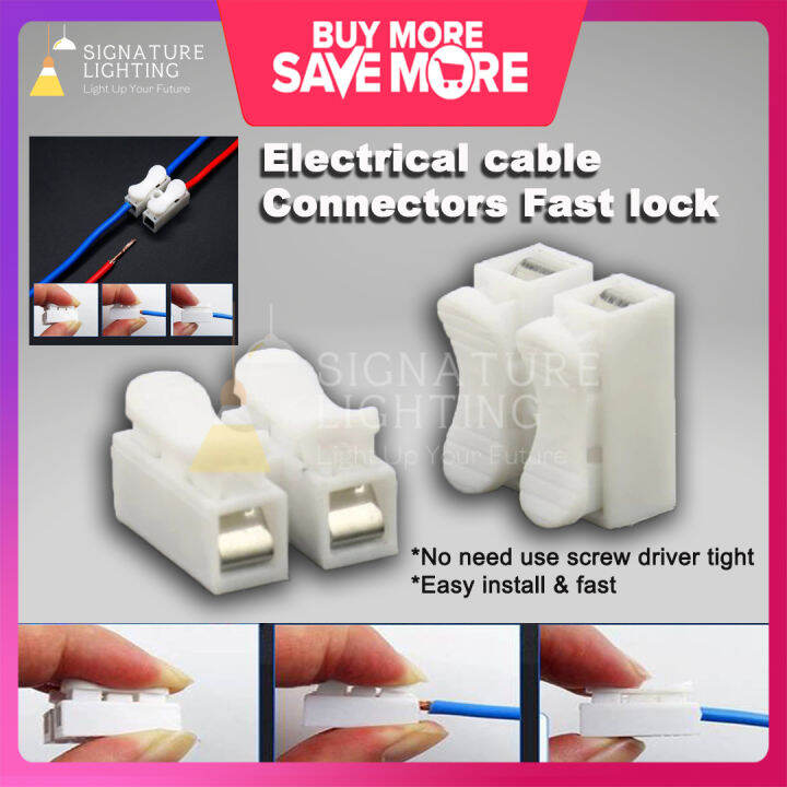 Quick splice electrical cable connectors fast lock wire terminals 2Pin ...