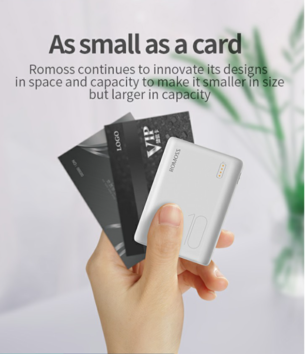 ORIGINAL ROMOSS POWER BANK "SIMPLE 10" 10,000mAh (Pocket-size) | Lazada PH