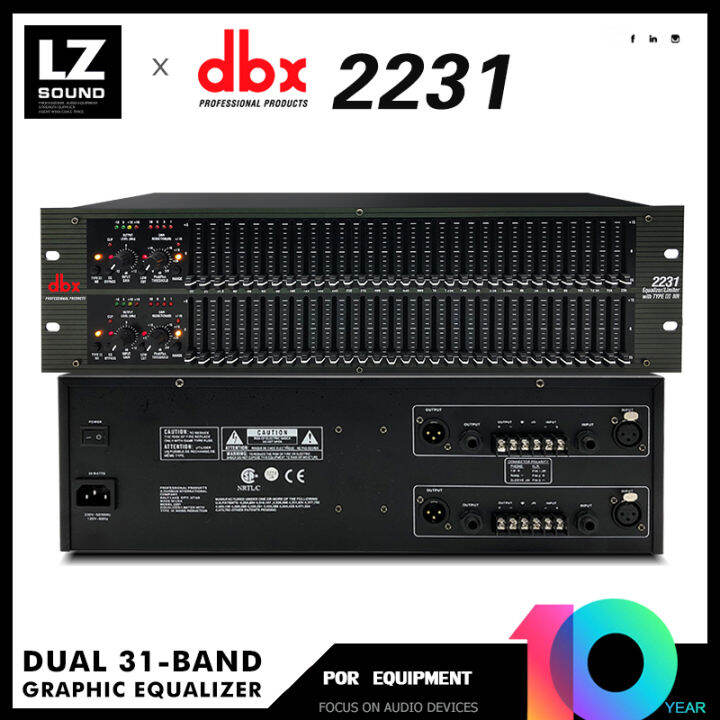 LZ SOUND DBX Graphic Equalizer 2231 20 SERIES Equalizer Limiter with Type III Noise Reduction ...