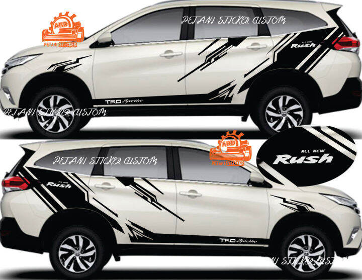 STIKER STICKER MOBIL TOYOTA RUSH TRD SPORTIVO LIS BODY SAMPING MOTIF TERBARU FULL BODY CUTTING ...