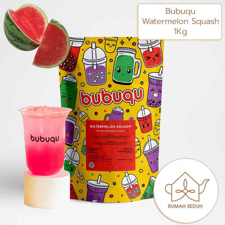 1Kg Bubuqu Watermelon Squash Powder - Minuman Rasa Semangka Segar ...