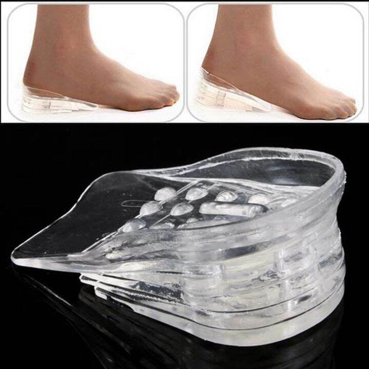 5-Layer Silicone Heel Insert Increase Taller Height Lift Elevator Shoes ...