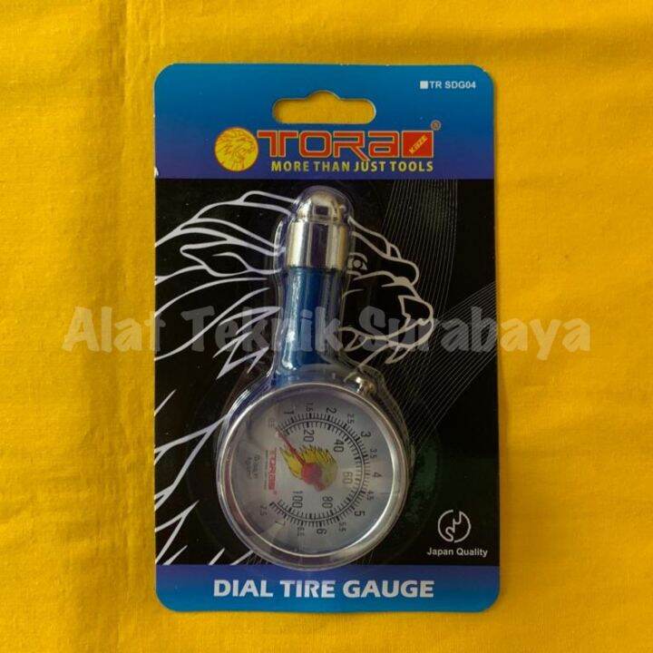 TIRE GAUGE DIAL TORA 100 PSI / ALAT PENGUKUR TEKANAN PRESSURE ANGIN ...