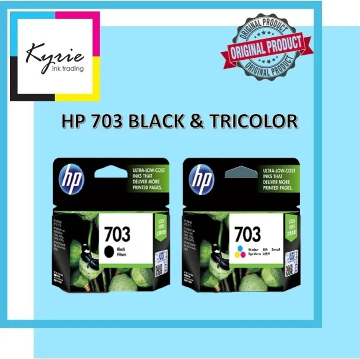 HP 703 Black and Tricolor Original Ink Cartridge Combo Set | Lazada PH