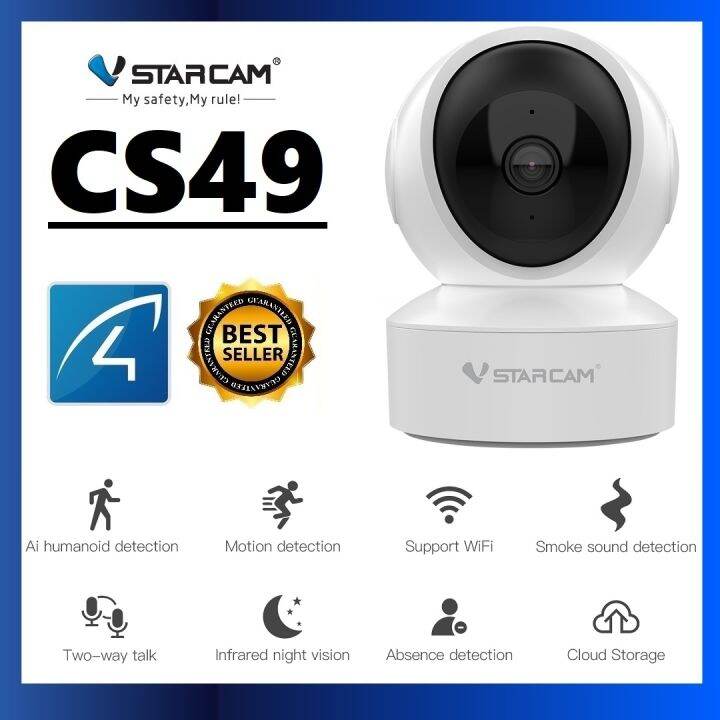 【VSTARCAM】CS49 SUPER HD 1296P 3.0MegaPixel H.264+ WiFi iP Camera กล้องวงจรปิด | Lazada.co.th