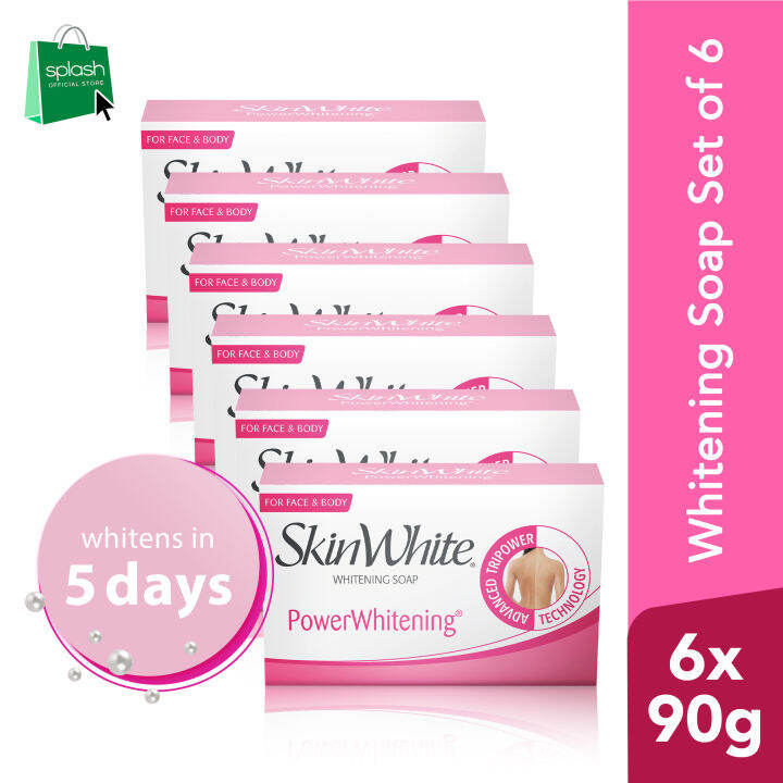 SkinWhite Whitening Face and Body Bar Soap PowerWhitening 90g set of 6 ...
