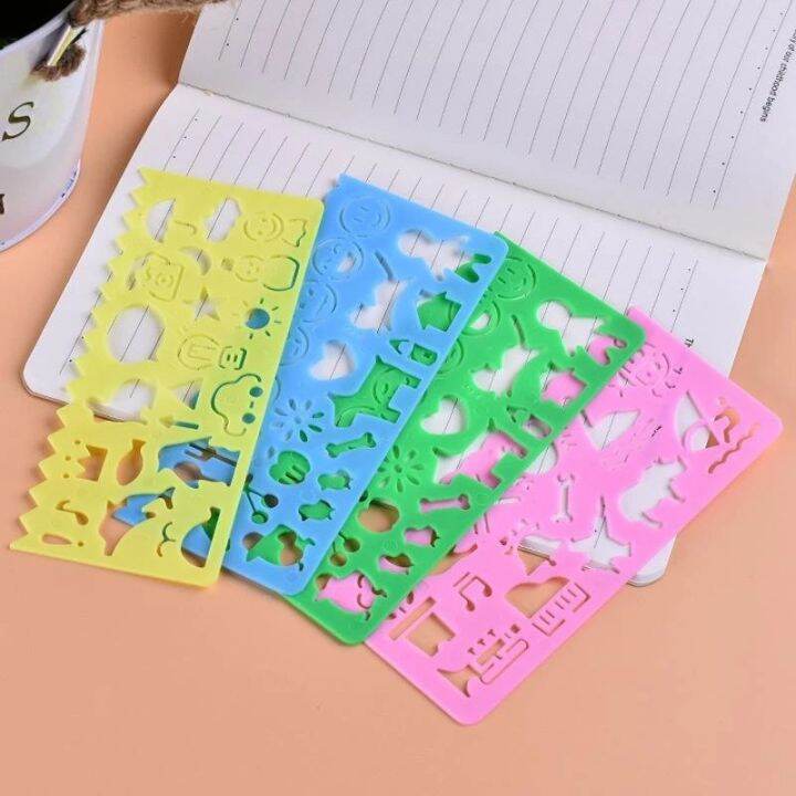 4 In 1 Drawing Ruler Set Flexible DIY Art Craft Tool Kids Children ...
