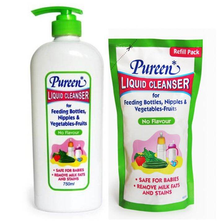 Pureen Liquid Cleanser 750ml + 600ml (Refill) | Lazada