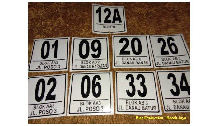 Jual Sticker Dinding Cutting Sticker Nomer Alamat Rumah Bisa Custom ...