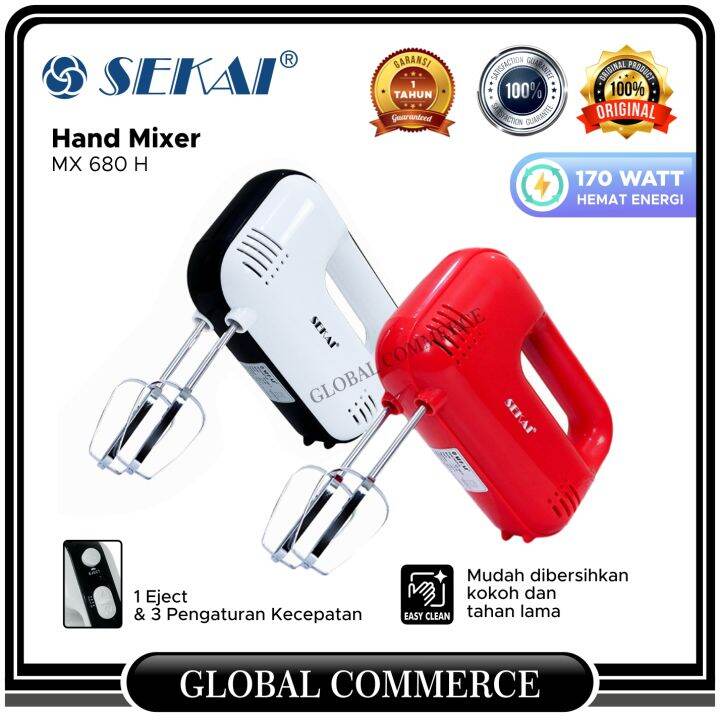 SEKAI Hand Mixer MX680H Mixer Tangan 170W MX 680H | Lazada Indonesia