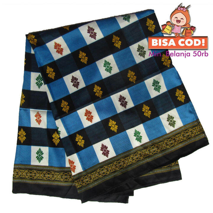 sarung kotak catur corak khas Bali warna biru | Lazada Indonesia