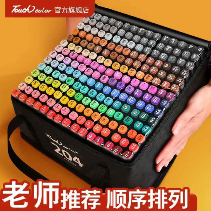 Touch color marker set 100 colors oily animation for children's art ...