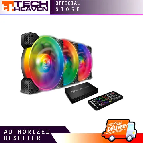 COUGAR 3PCS 120MM SPB PWM RGB FANS / BACKLIGHT CORE BOX / REMOTE ...
