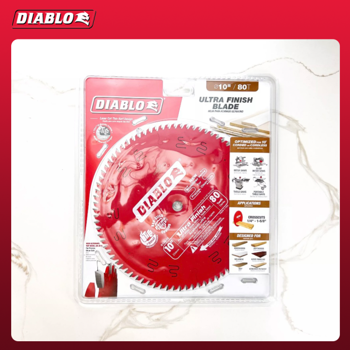 Freud Diablo 10” (254 mm) 80 Teeth Ultra Finish Table Saw and Miter Saw ... Freud Diablo 10” (254 mm) 80 Teeth Ultra Finish Table Saw and Miter Saw ...