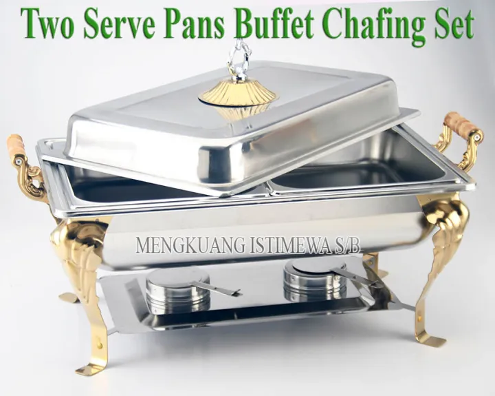 Full Size Double Dish Chafing Dish / Buffet Set Serving ,Catering Food ...