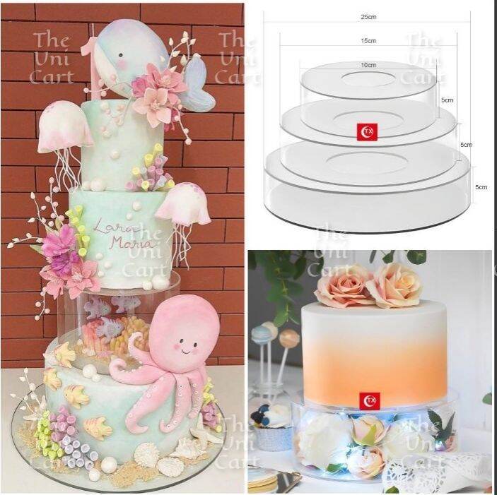 Acrylic Fillable Cake Spacer Tier Cake Separator Decoration | Lazada PH
