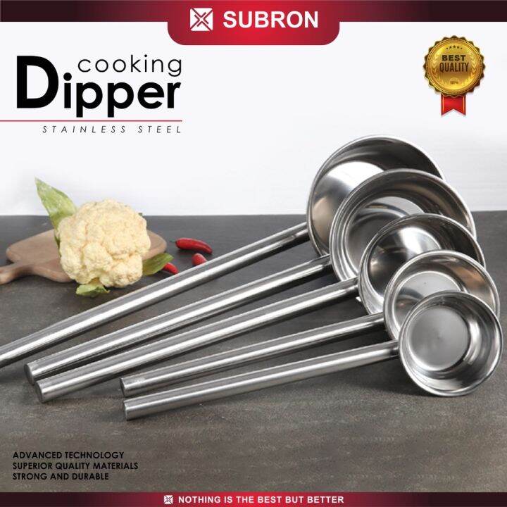 SUBRON Cooking Dipper Gayung Panci Masak Air Kuah Stainless Gagang ...