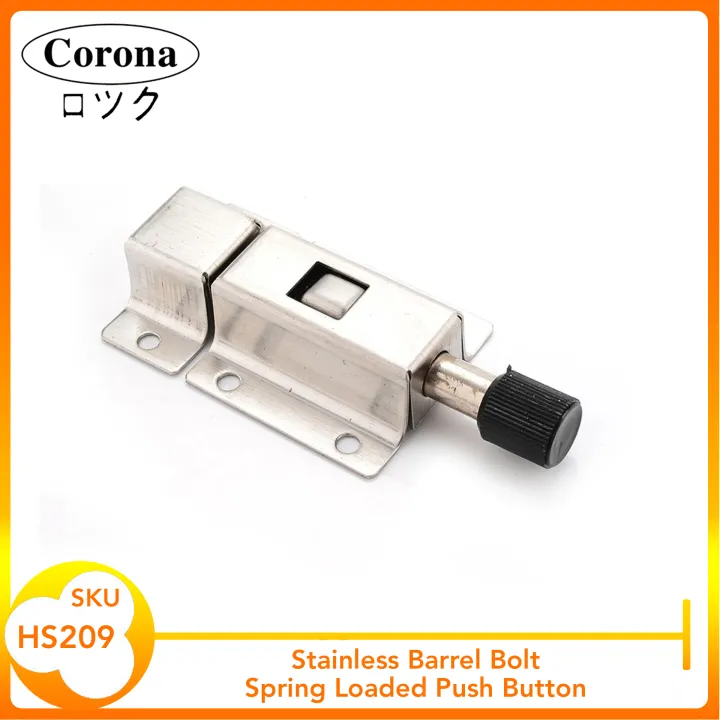 Stainless Barrel Bolt Spring Loaded Push Button | Lazada PH