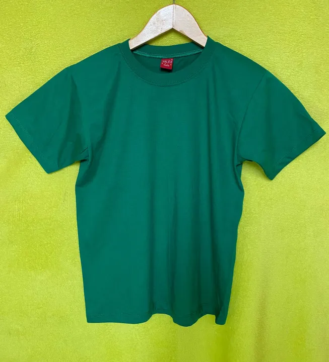 YALEX Red Logo Plain Shirt for Kids Emerald Green | Lazada PH