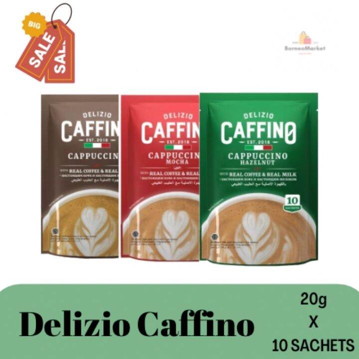 DELIZIO CAFFINO 3 in 1 Real Coffee 20g X 10 SACHETS | Lazada