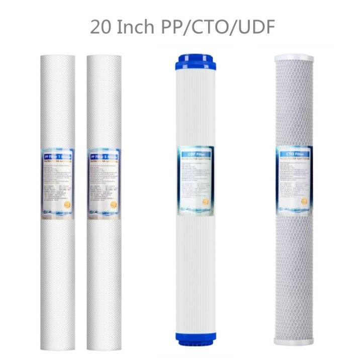 20 Inch Water Filter Cartridge 20" Water Purifier Cartridges PP/CTO/UDF Carbon Block Filter ...