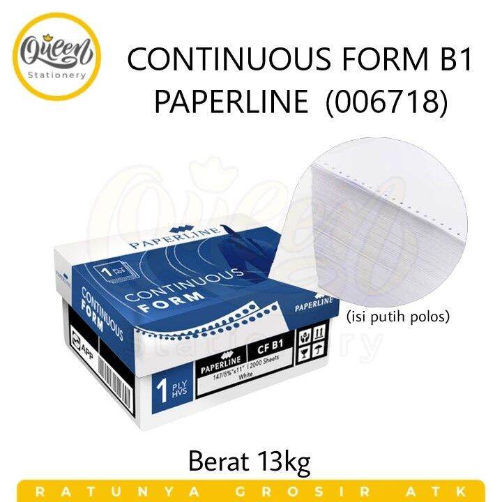 1 BOX CONTINUOUS FORM B1 PAPERLINE (006718) - KERTAS NOTA FAKTUR KASIR ...