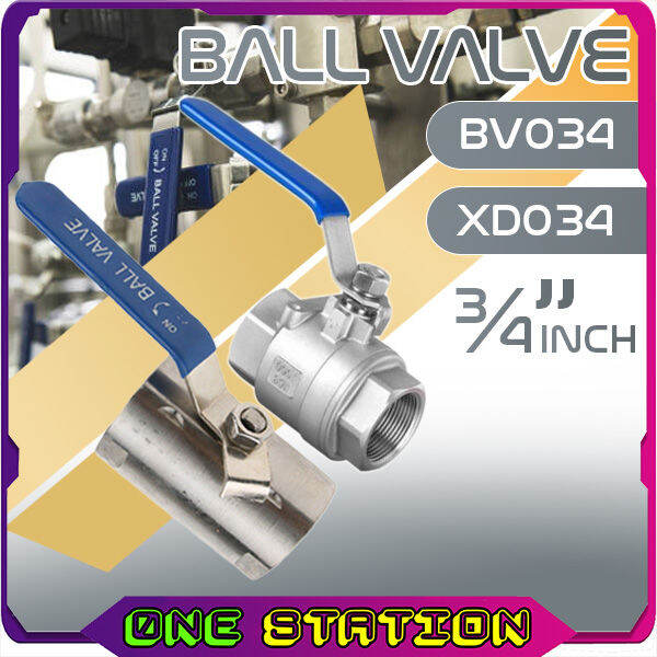 ITALY Full Bore Ball Valve 304 Stainless Steel 3/4"INCH Female Threaded ...