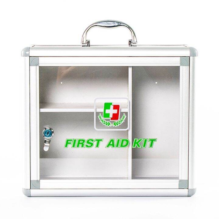 First Aid Kit Box Wall Mounted Transparent Acrylic Display Case Drug ...