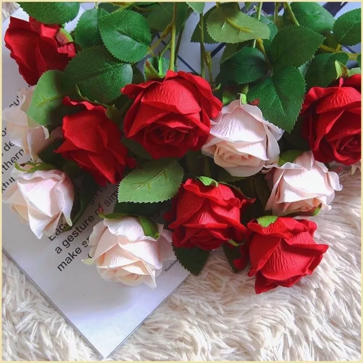1pcs roses artificial flowers Simulated flower rose living room ...